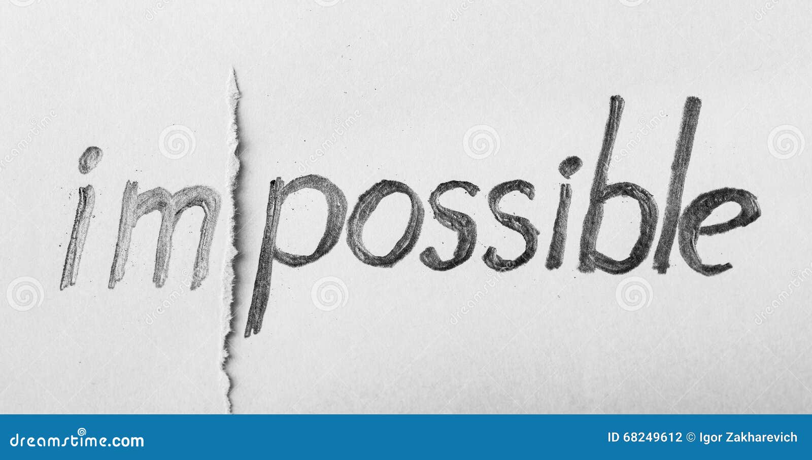 Written on Paper Impossible Stock Photo - Image of impossible, personal ...