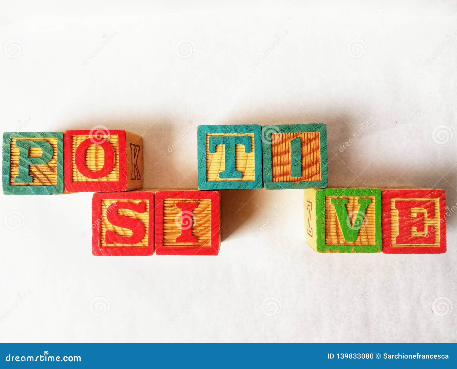Written :positive with Cubes Stock Photo - Image of positive ...