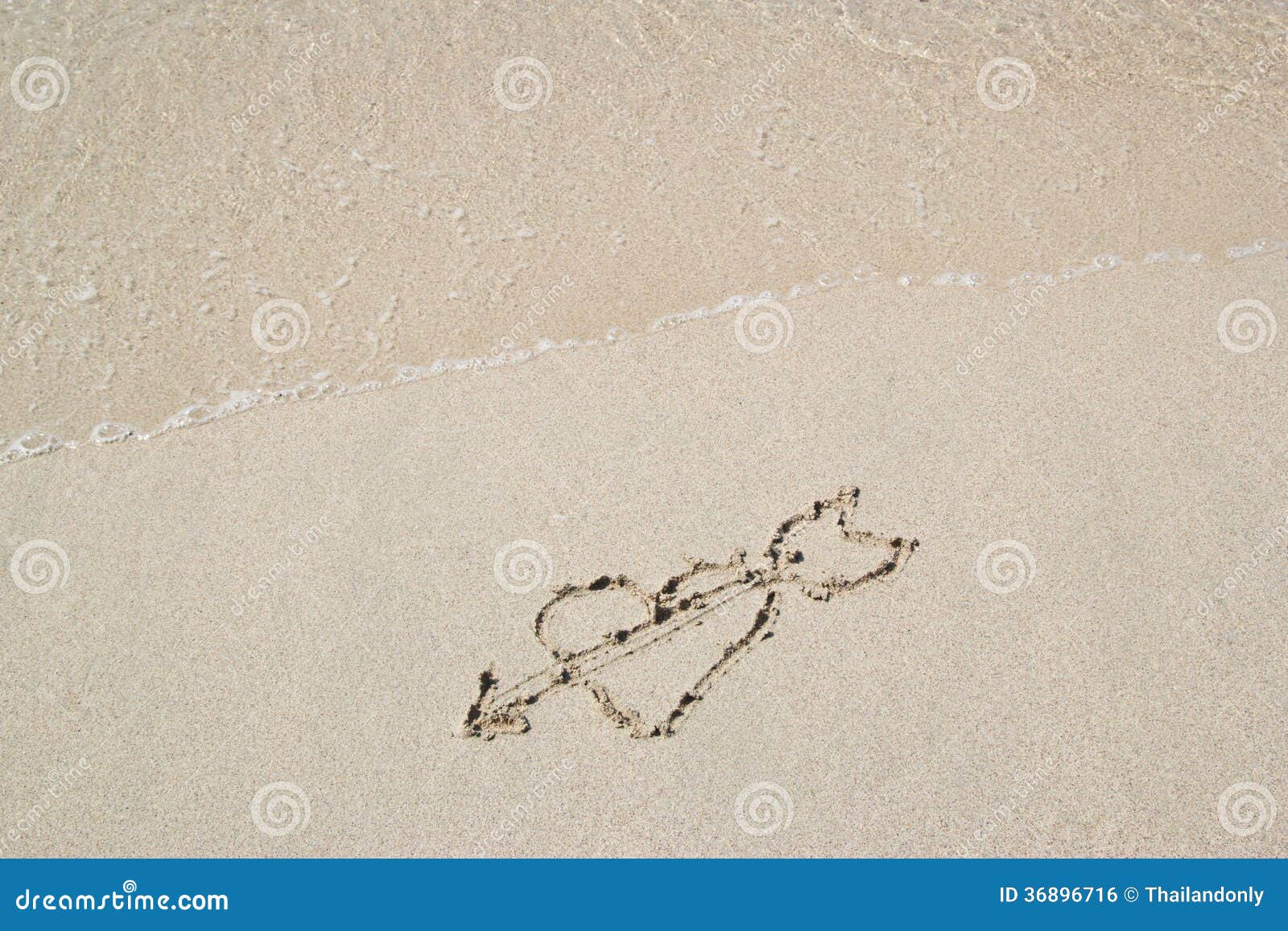 Written in the Sand on Beach Stock Photo - Image of water, coastline ...