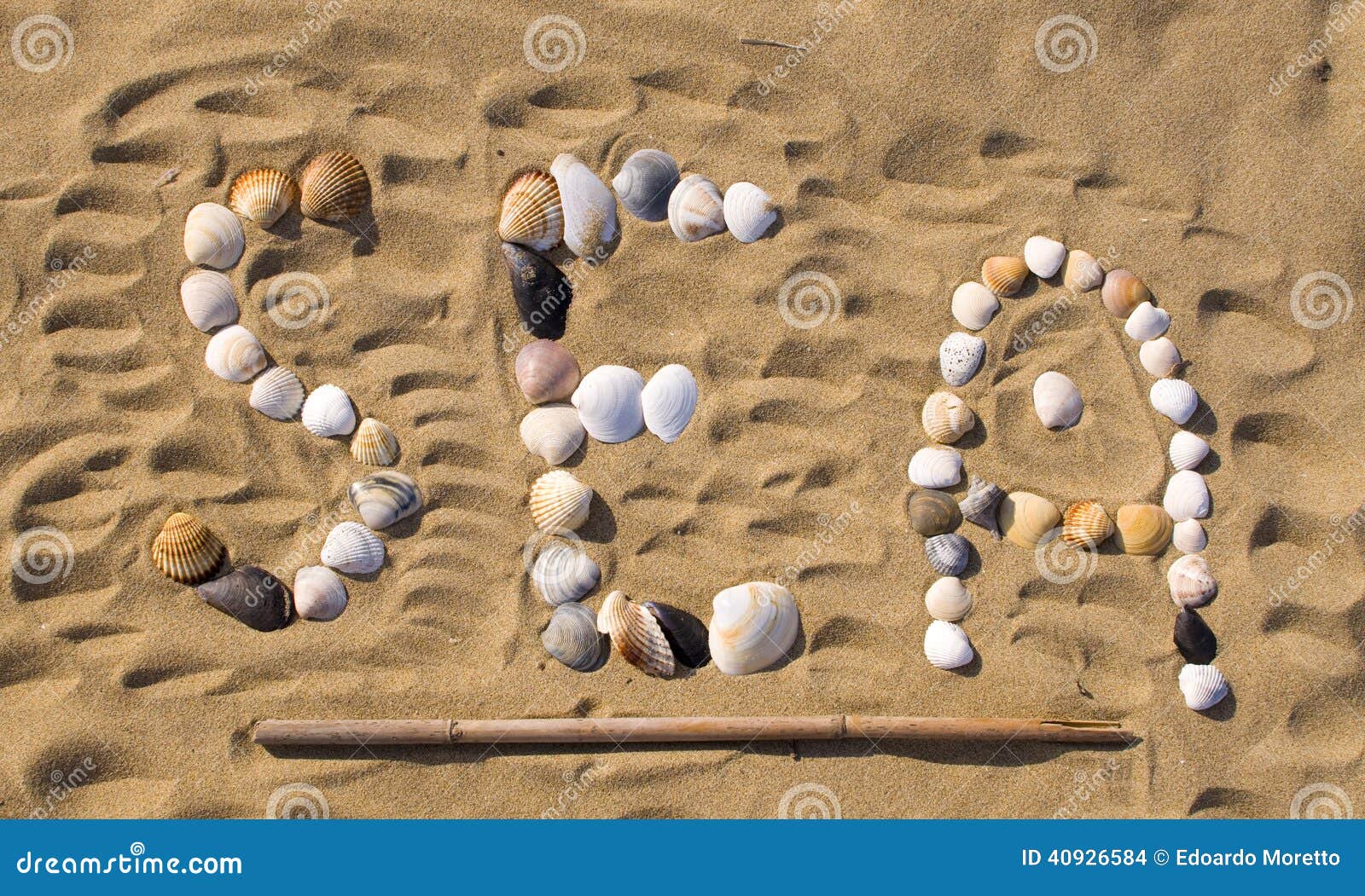 Written on Sand with Sea Shells Stock Photo - Image of beach, scenery ...