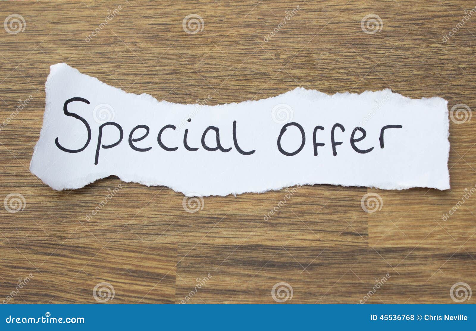 Written Special Offer stock photo. Image of business - 45536768