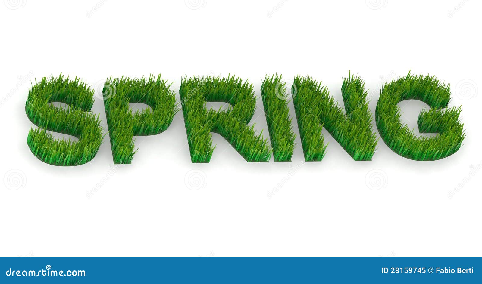 Written spring with grass stock illustration. Illustration of garbage ...