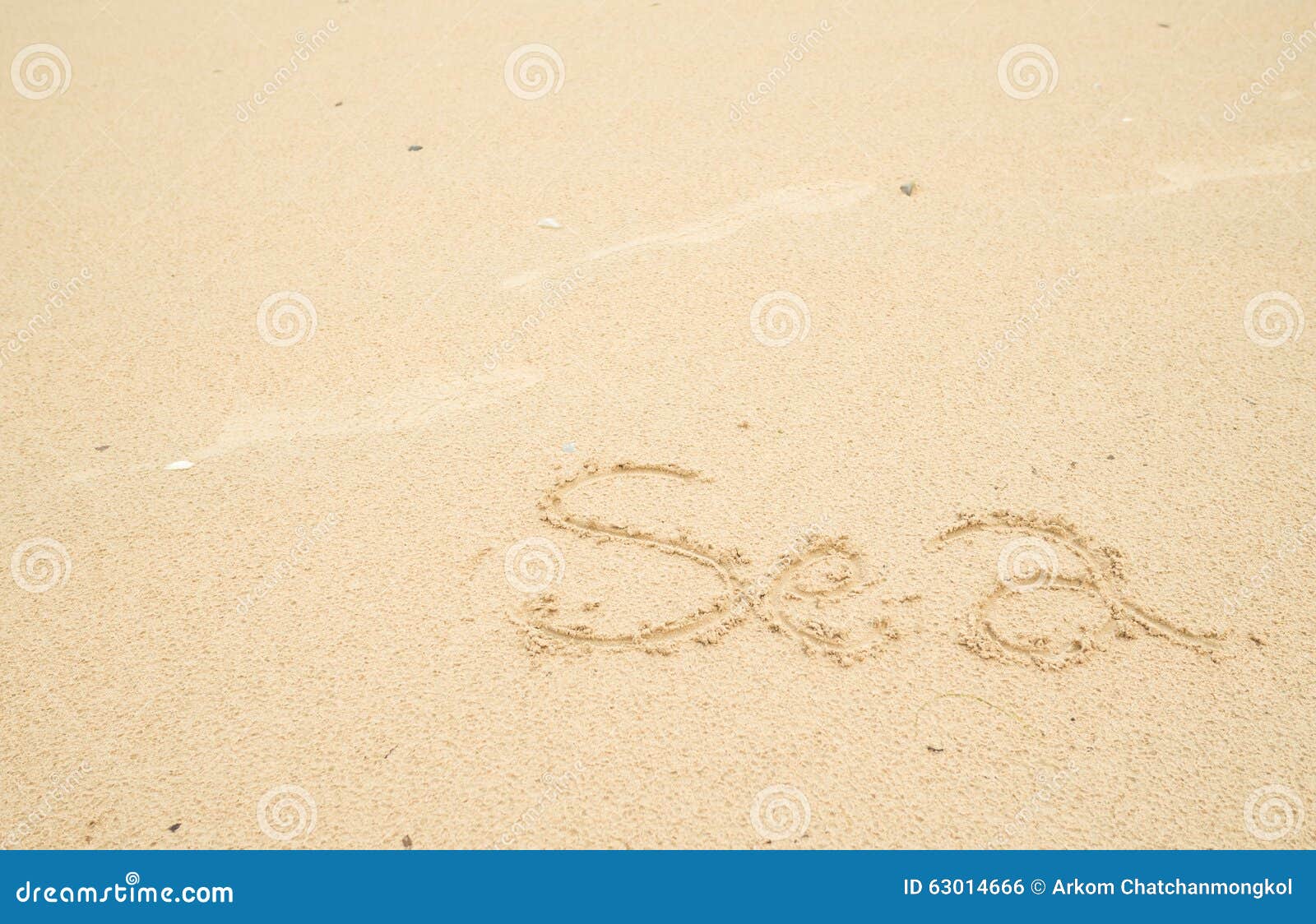 Written word in sand stock photo. Image of beach, written - 63014666