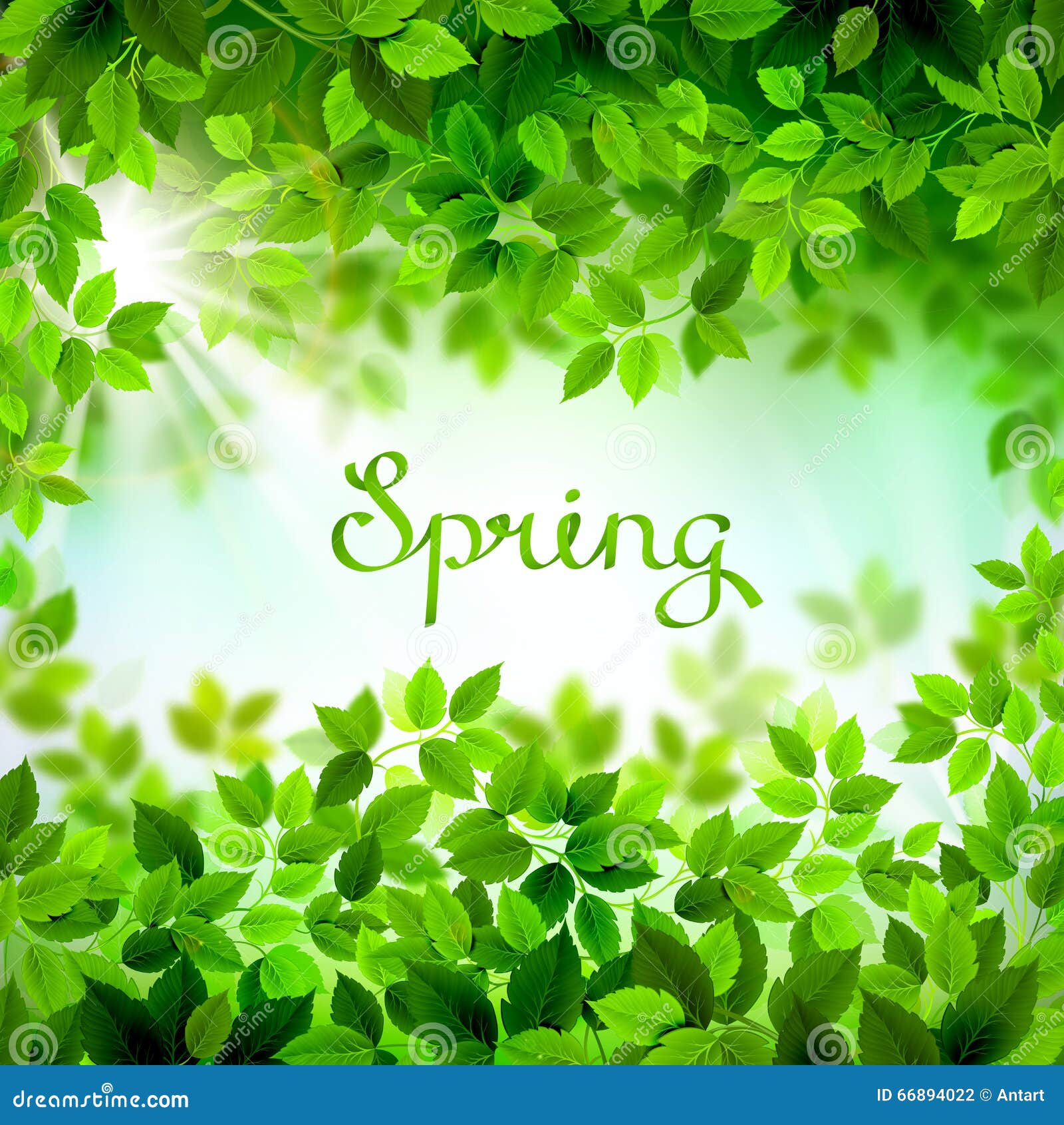 Written word Spring stock illustration. Illustration of flora - 66894022