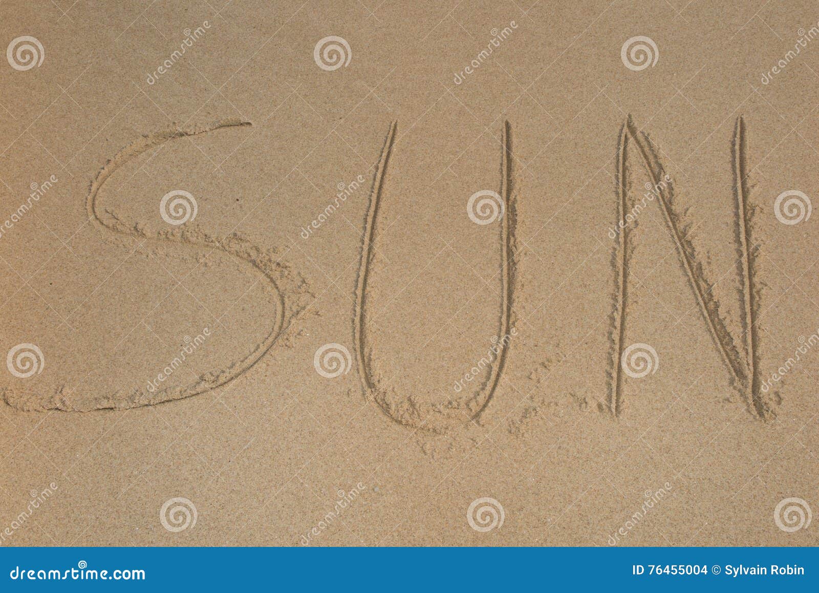 Written word SUN stock photo. Image of sunlight, concepts - 76455004