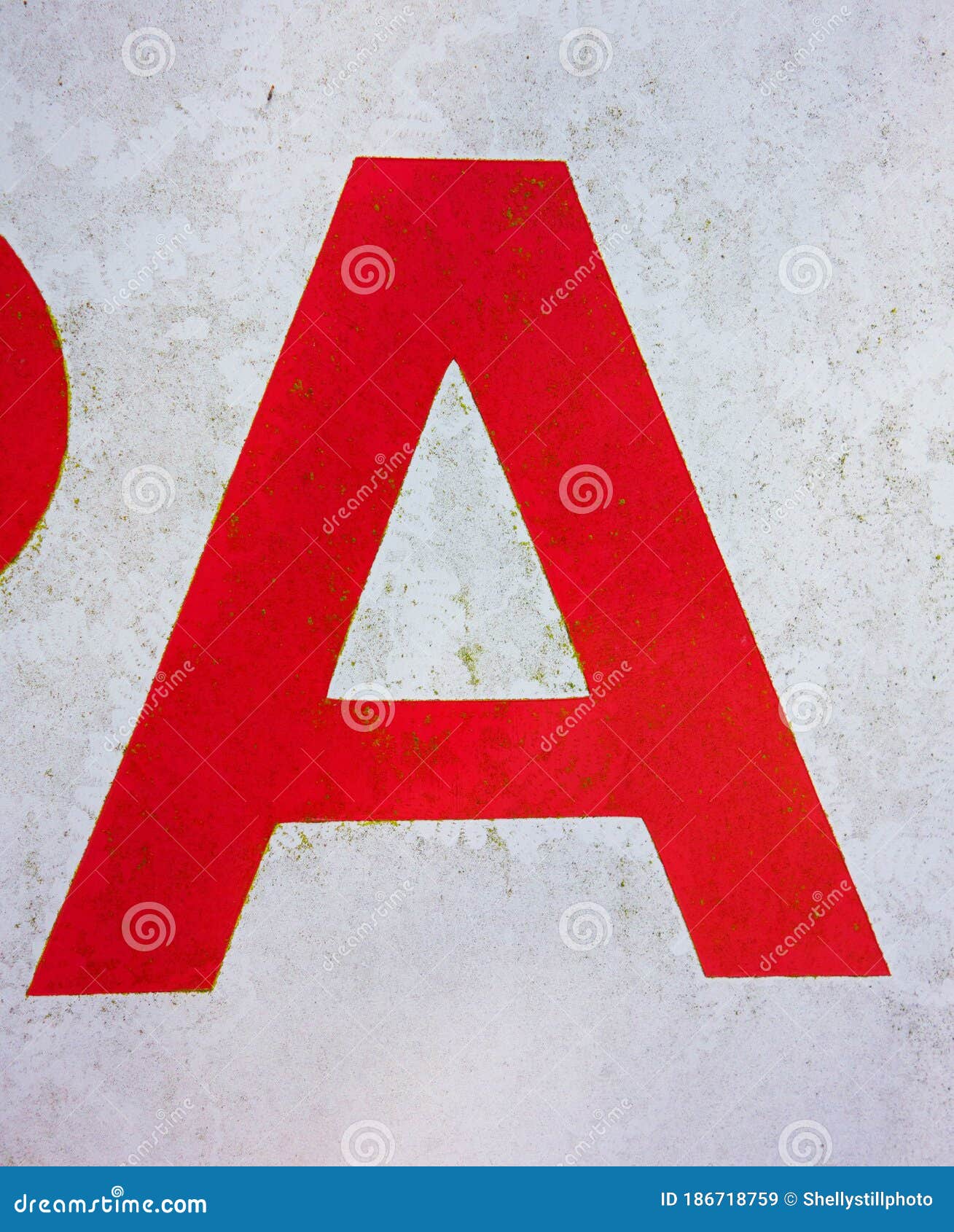 Written Wording in Distressed State Typography Found Letter a Stock ...