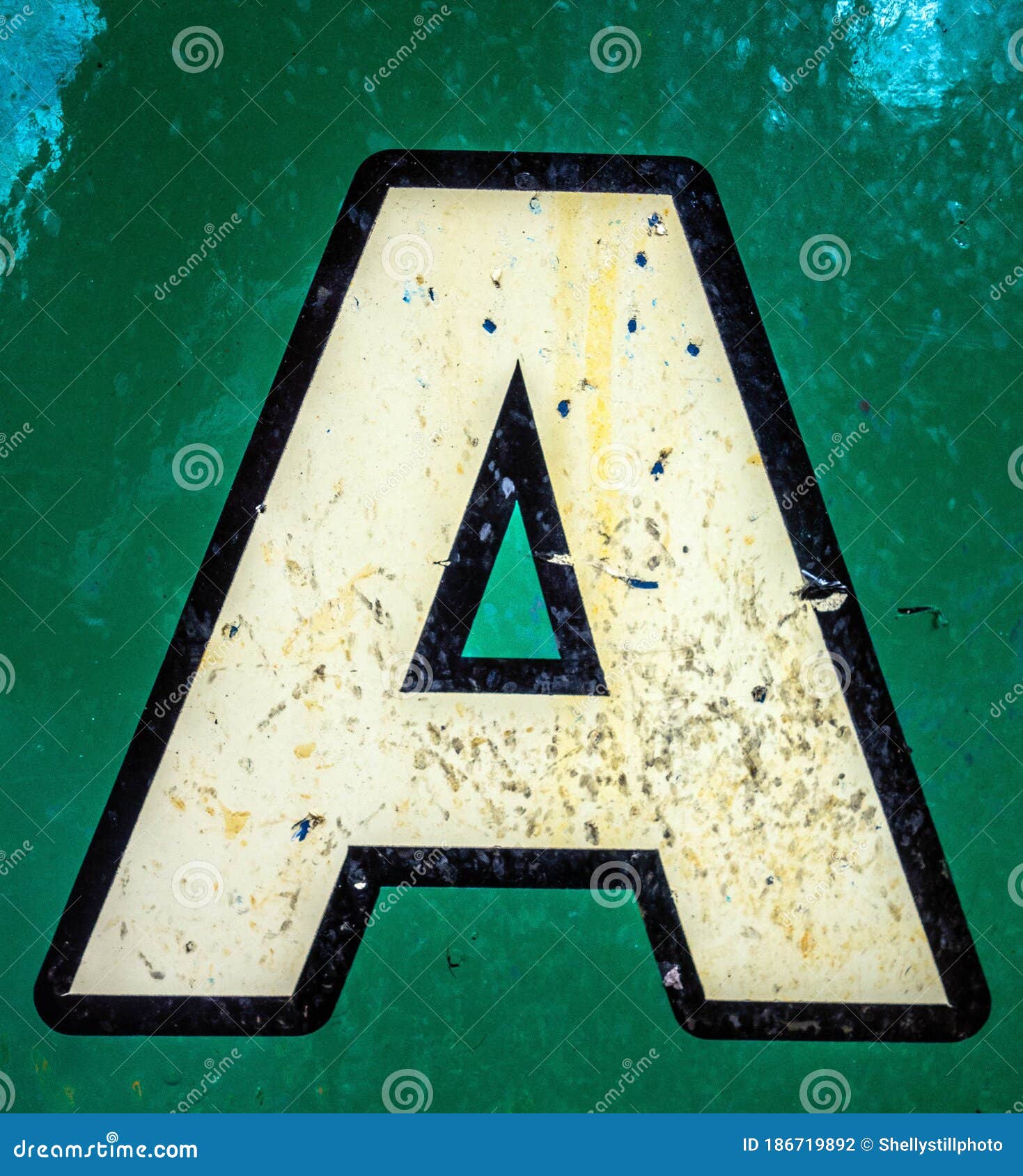 Written Wording in Distressed State Typography Found Letter a Stock ...