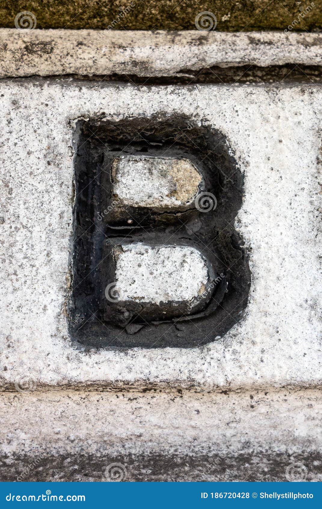 Written Wording in Distressed State Typography Found Letter B Stock ...
