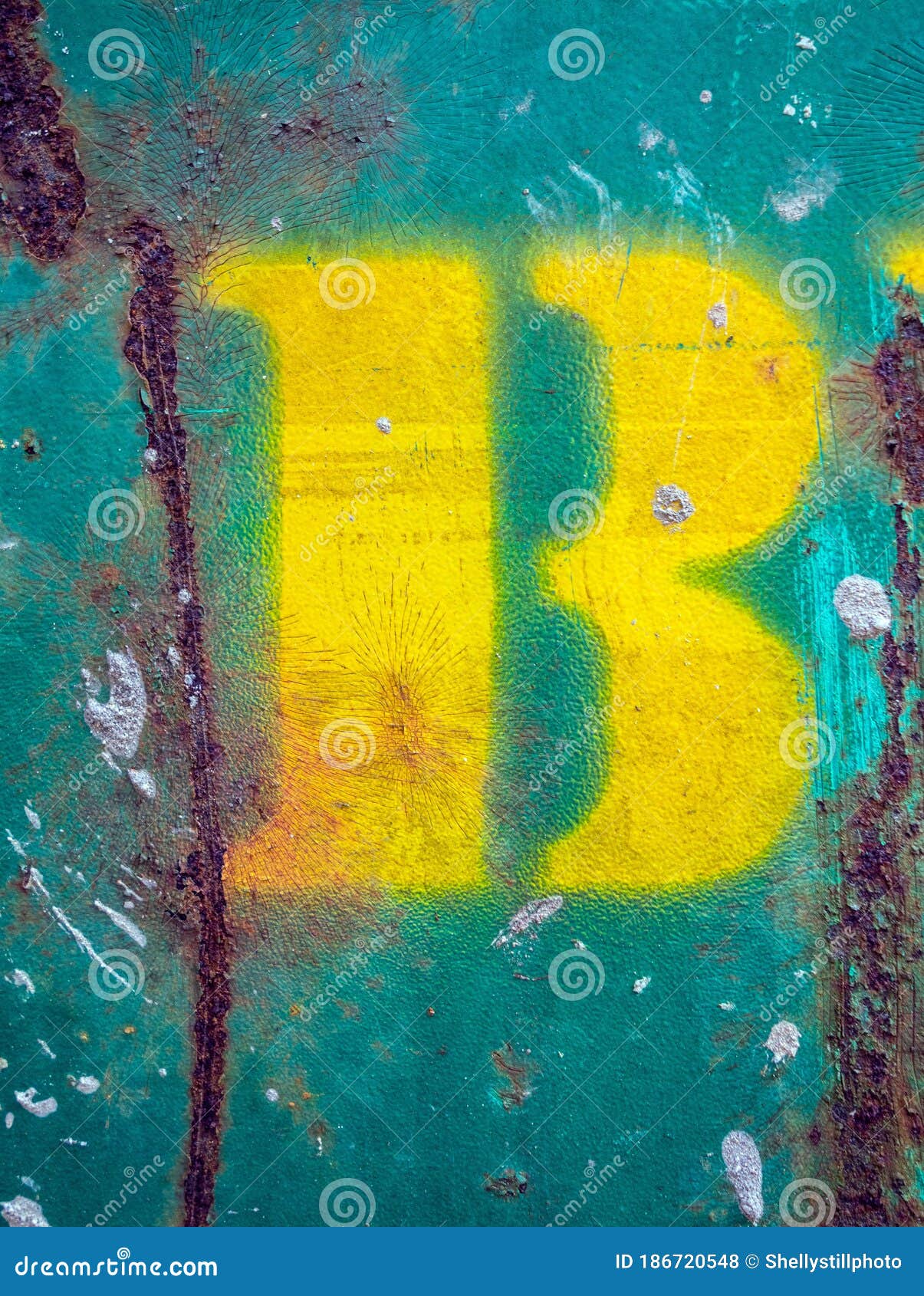 Written Wording in Distressed State Typography Found Letter B Stock ...