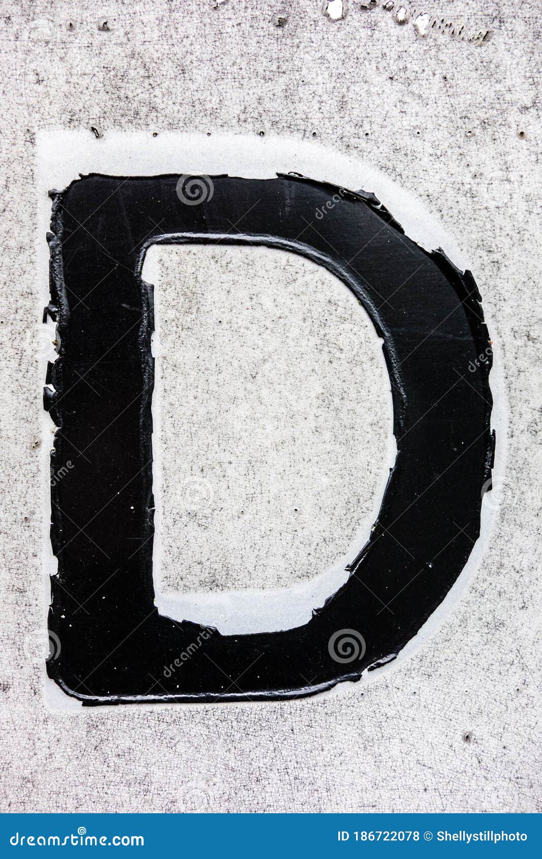 Written Wording in Distressed State Typography Found Letter D Stock ...