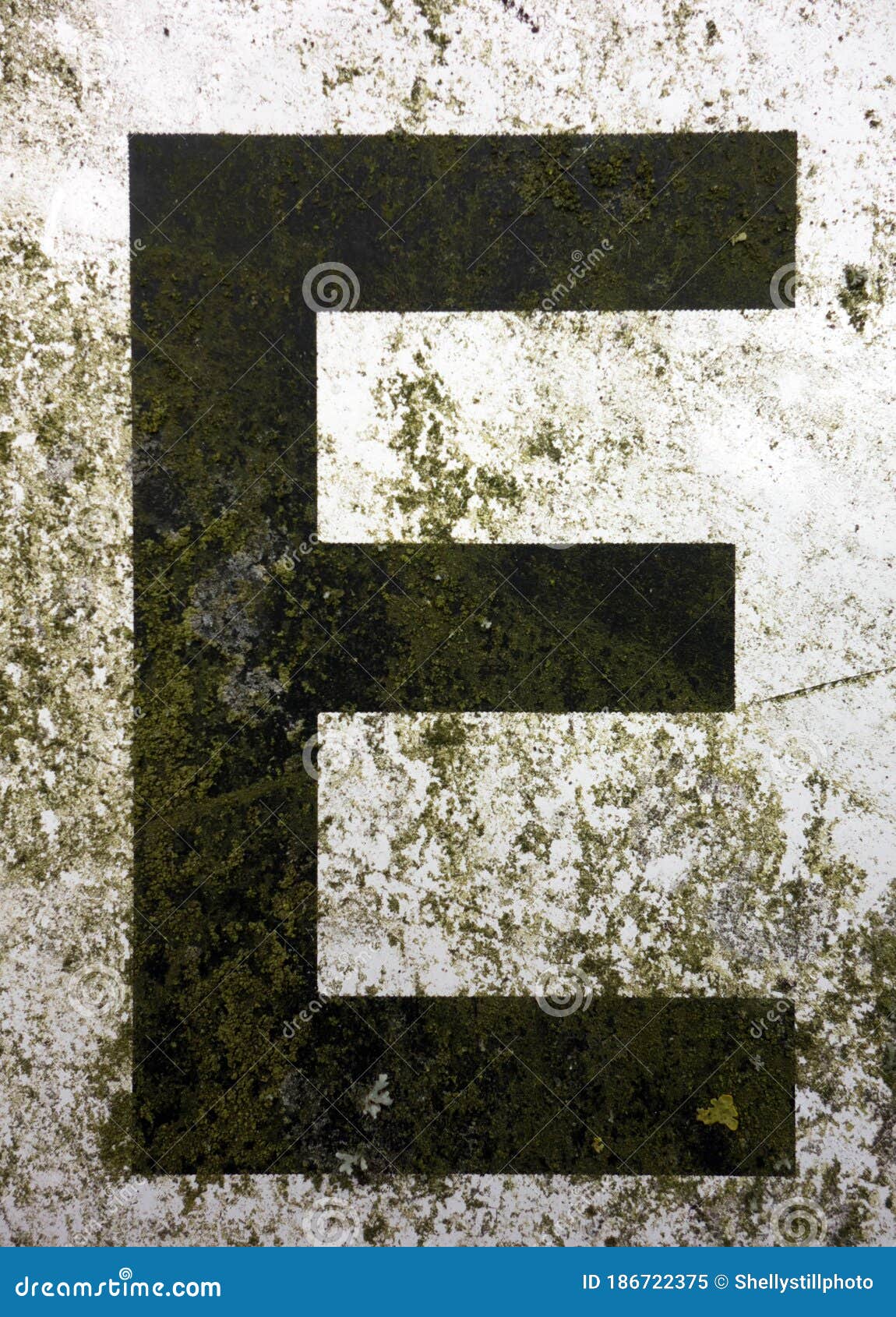 Written Wording in Distressed State Typography Found Letter E Stock ...