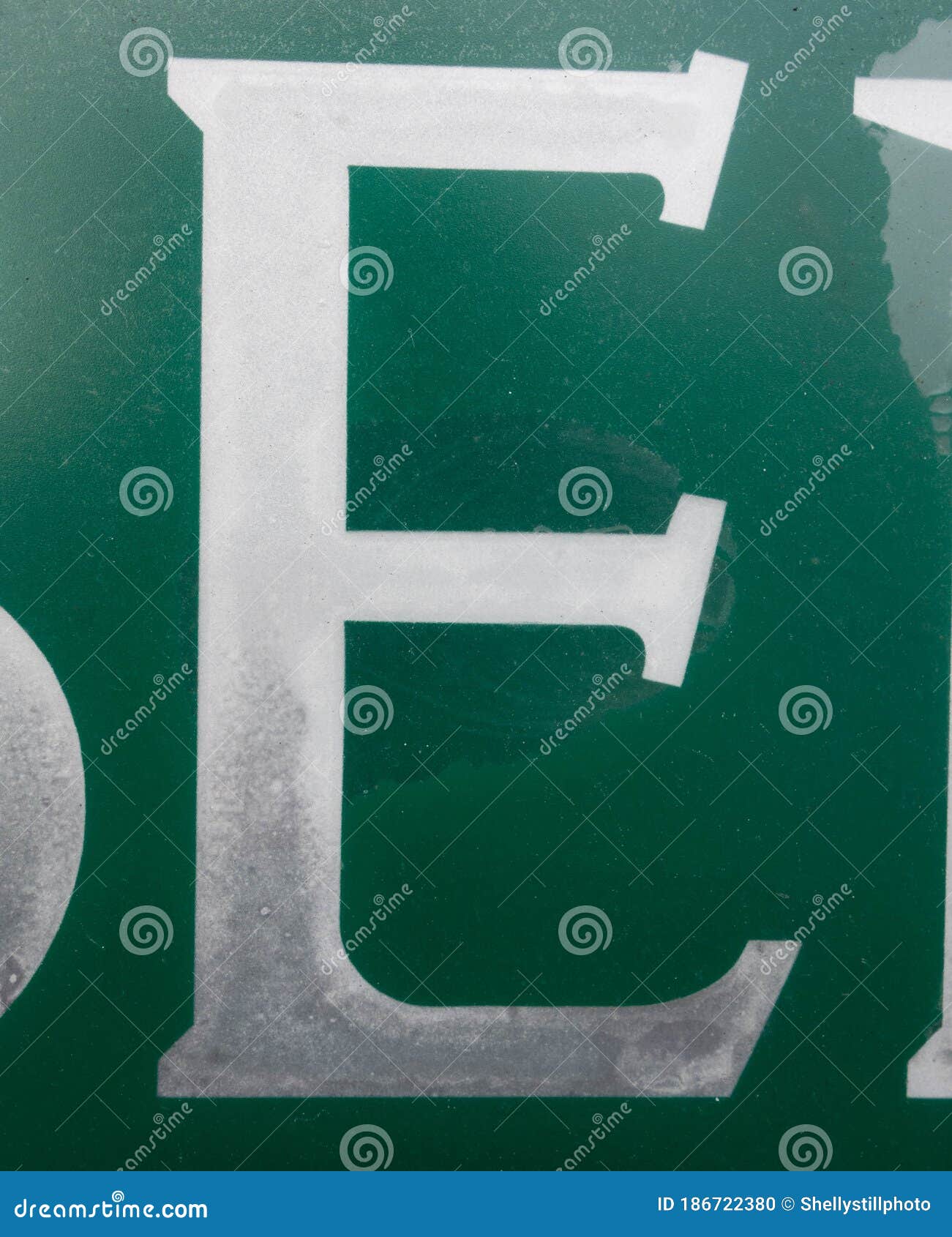 Written Wording in Distressed State Typography Found Letter E Stock ...