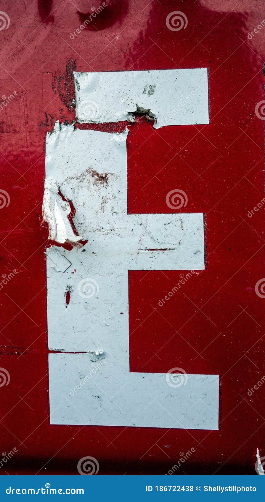 Written Wording in Distressed State Typography Found Letter E Stock ...