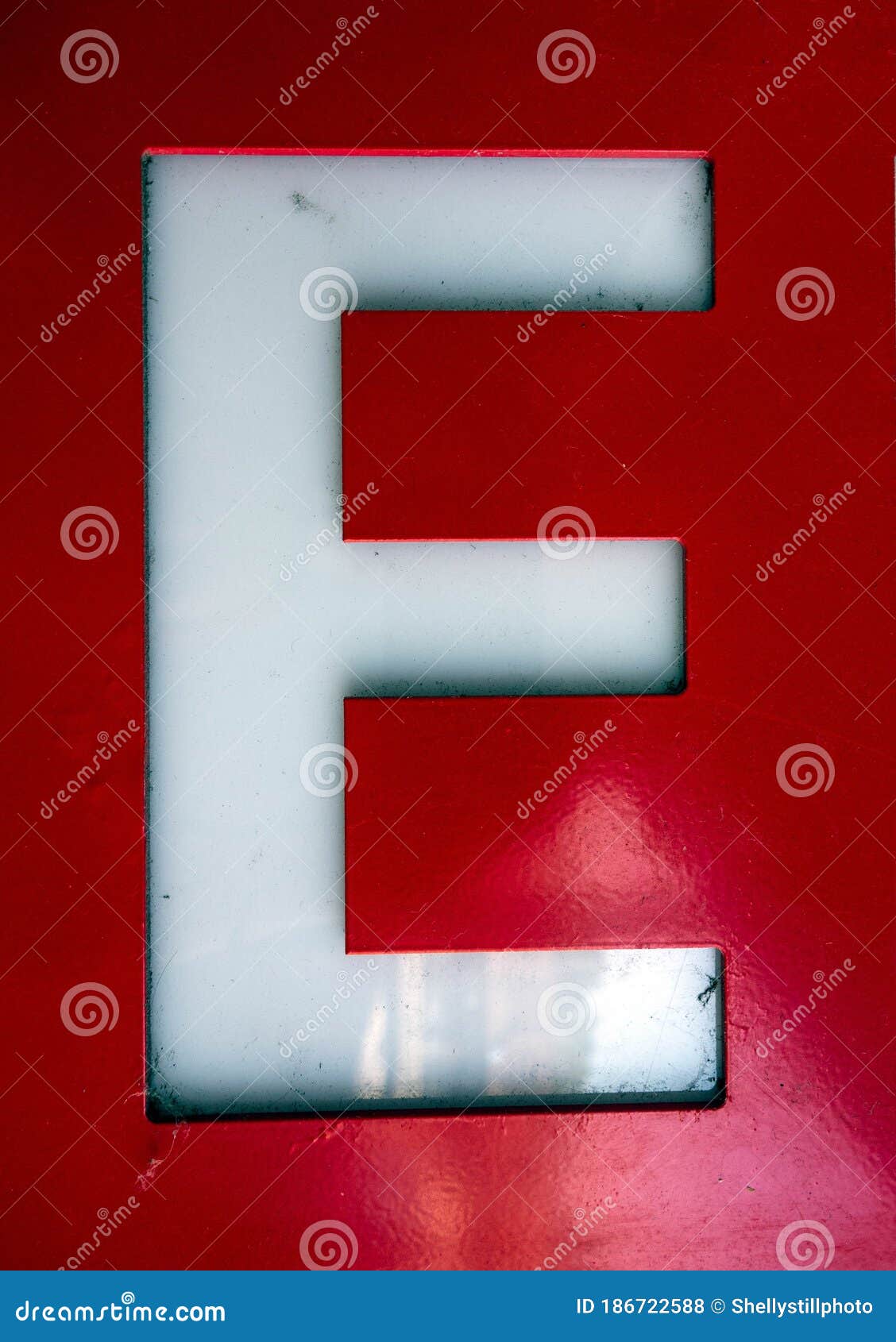 Written Wording in Distressed State Typography Found Letter E Stock ...