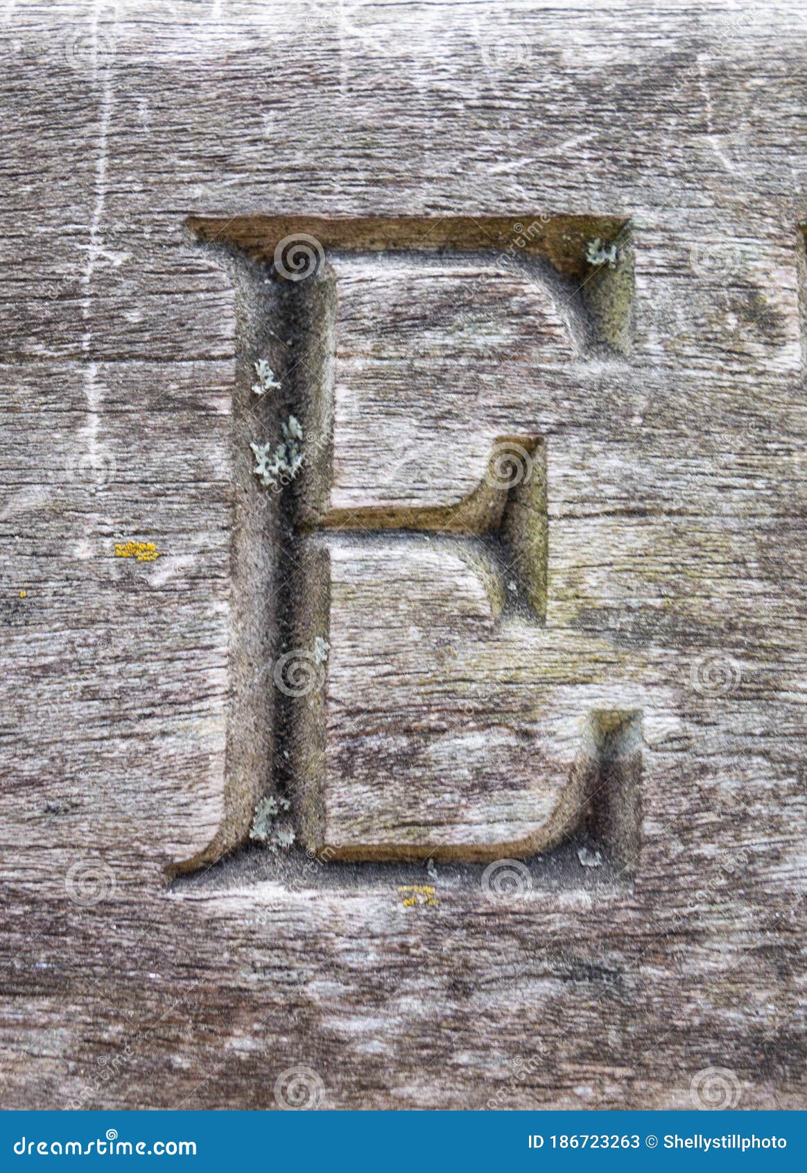 Written Wording in Distressed State Typography Found Letter E Stock ...