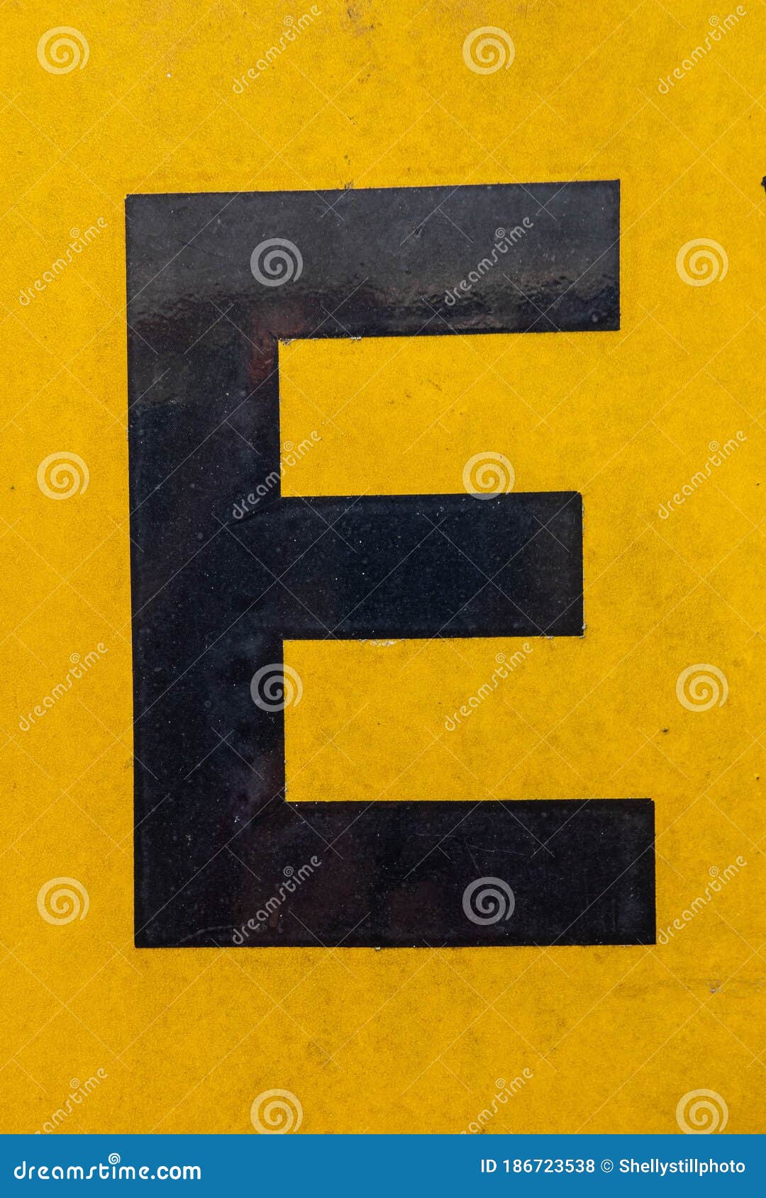 Written Wording in Distressed State Typography Found Letter E Stock ...