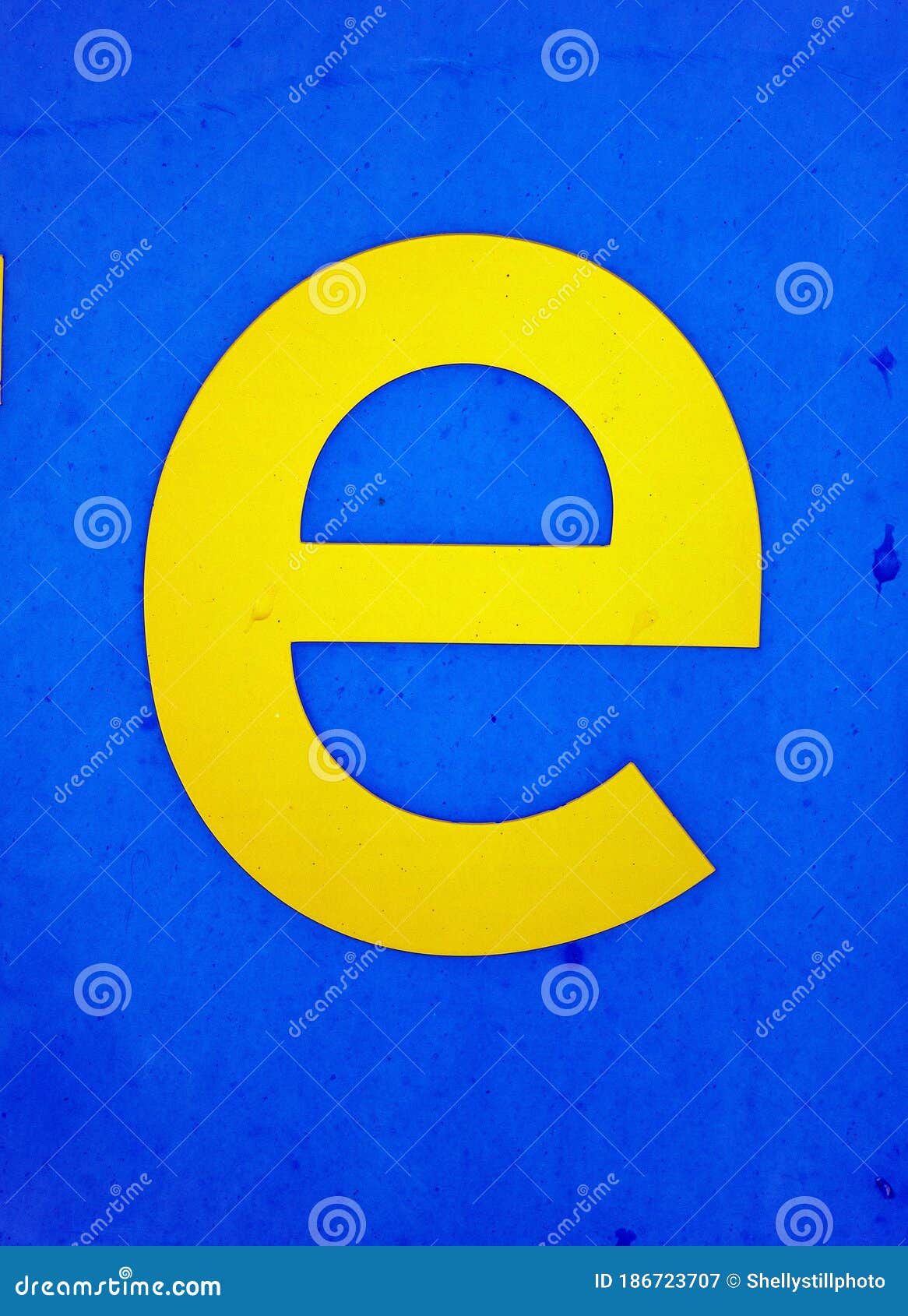 Written Wording in Distressed State Typography Found Letter E Stock ...