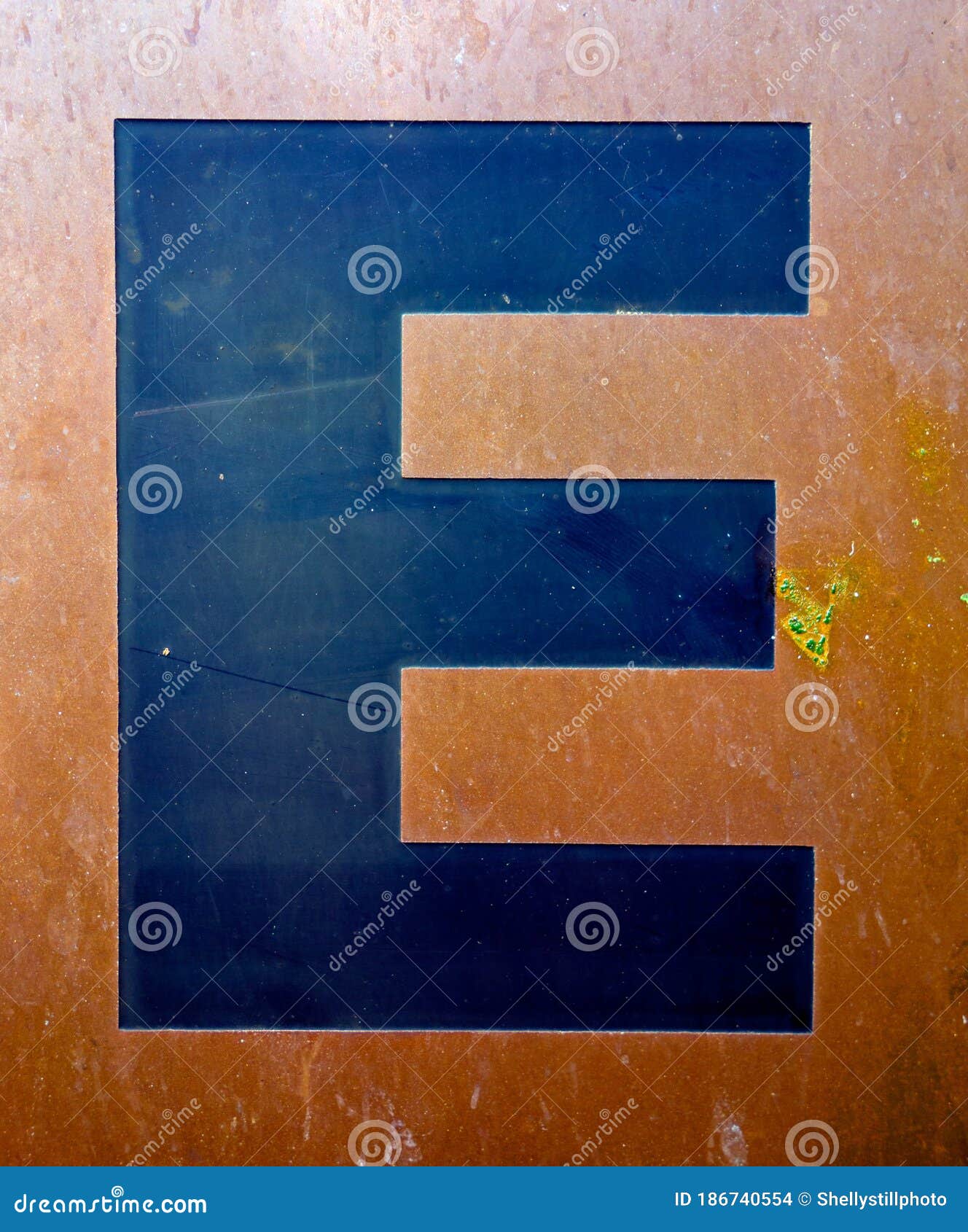 Written Wording in Distressed State Typography Found Letter E Stock ...