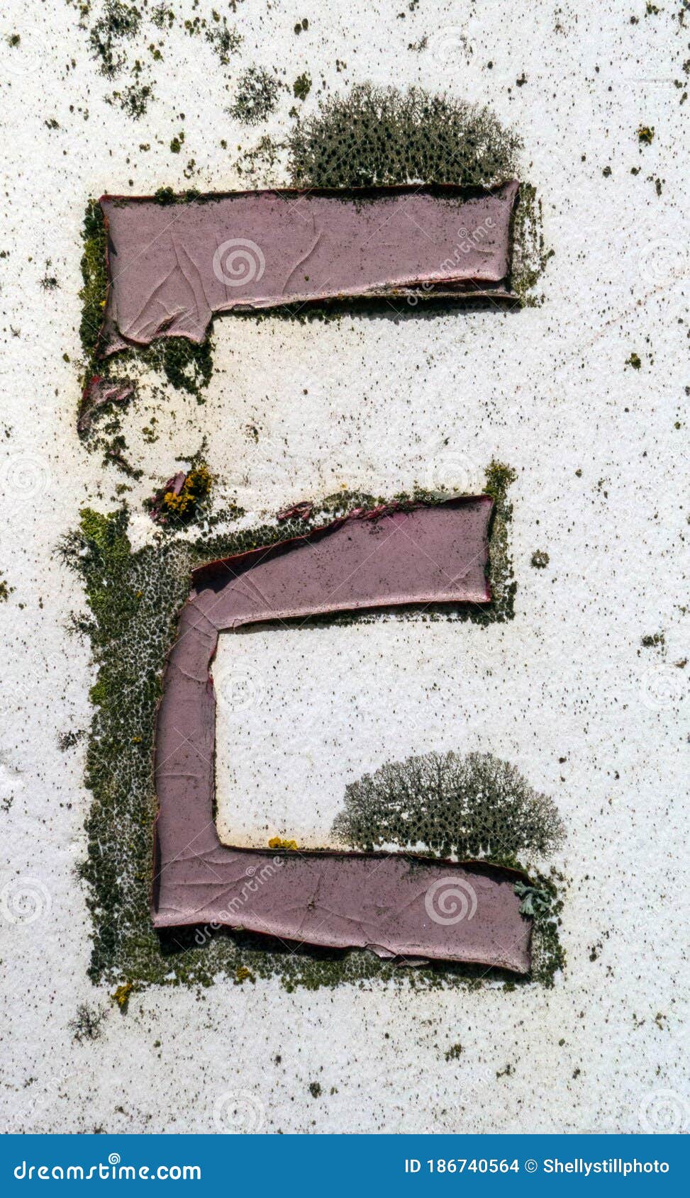 Written Wording in Distressed State Typography Found Letter E Stock ...