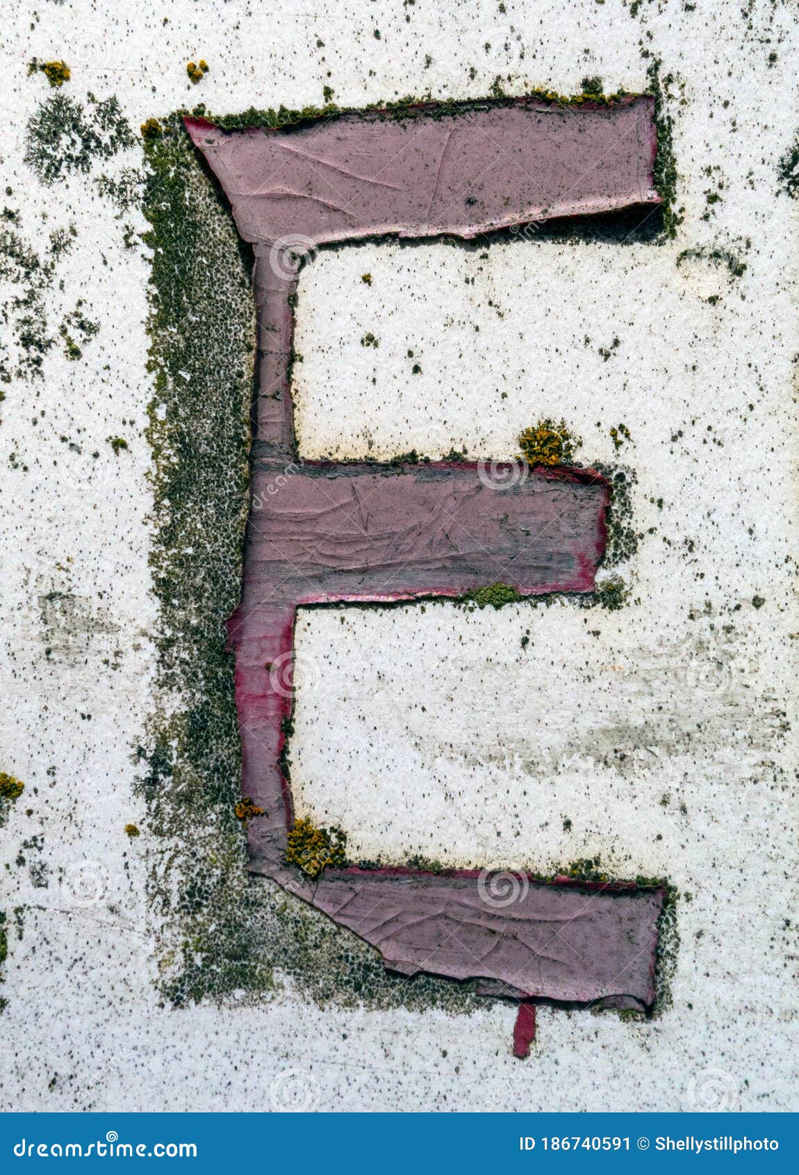 Written Wording in Distressed State Typography Found Letter E Stock ...