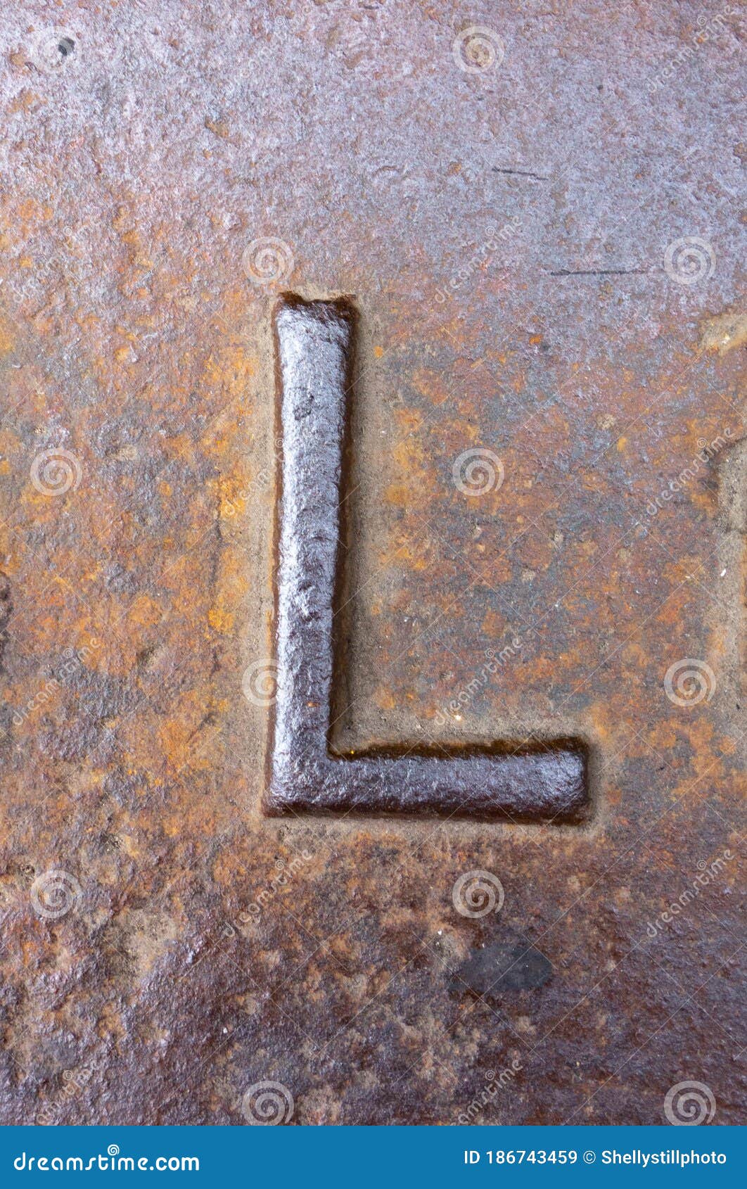 Written Wording in Distressed State Typography Found Letter L Stock ...