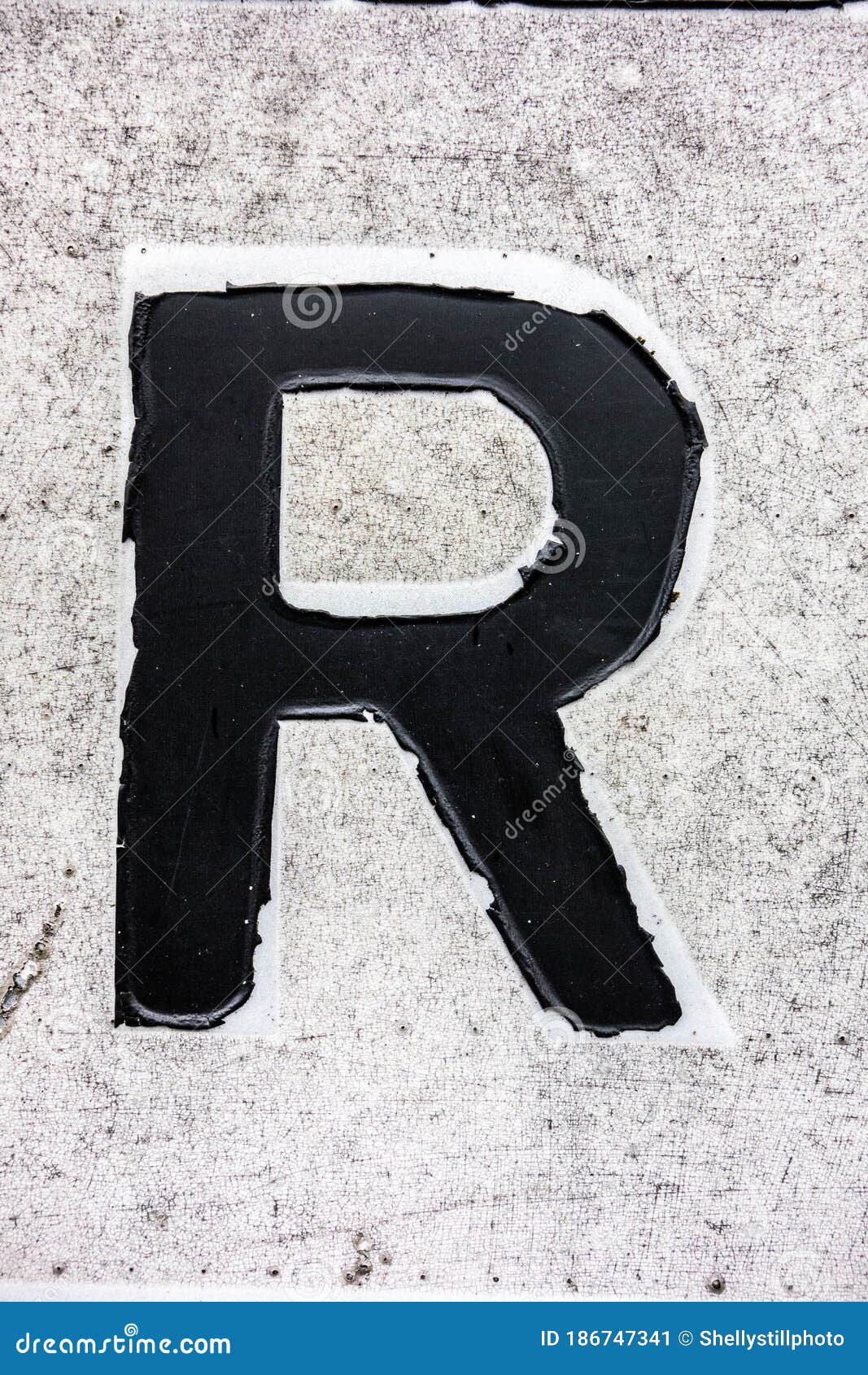 Written Wording in Distressed State Typography Found Letter R Stock ...