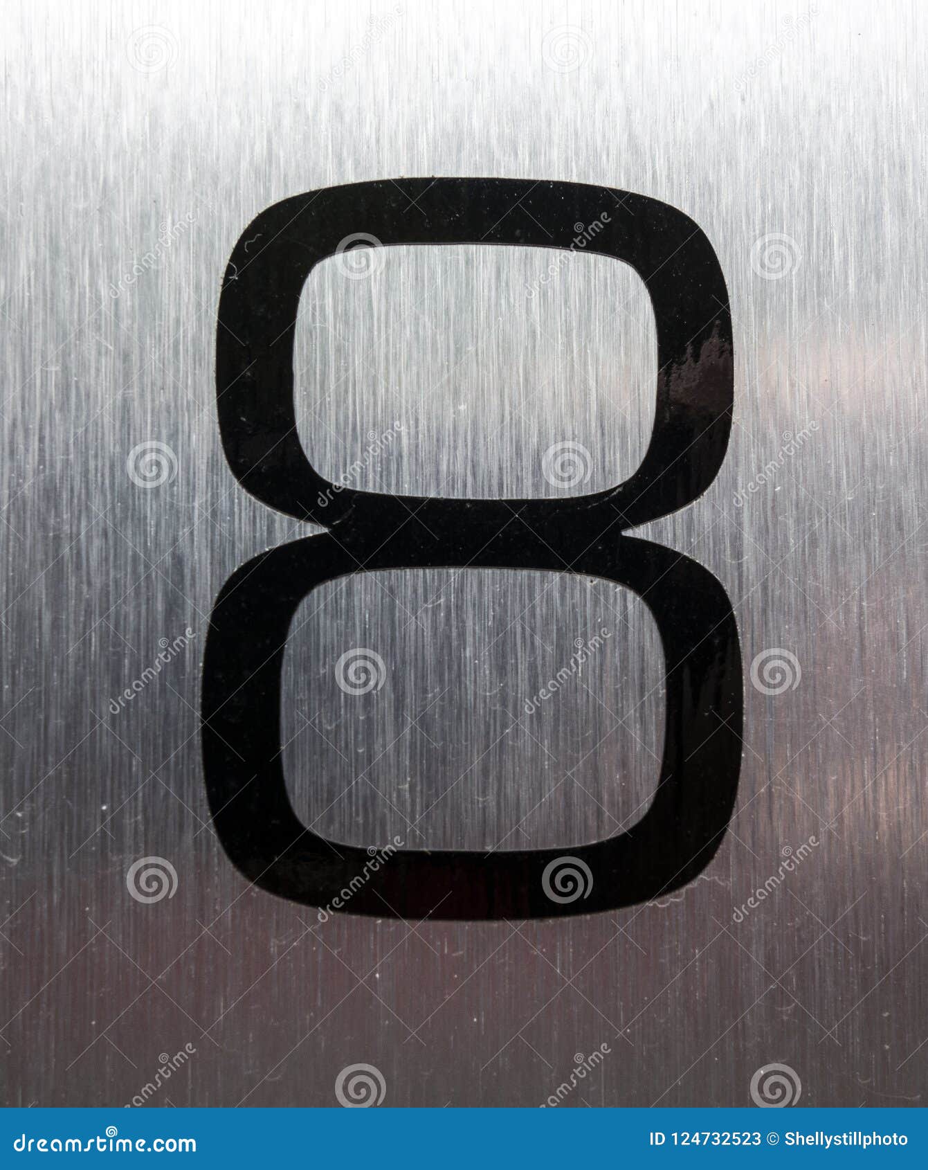 Written Wording in Distressed State Typography Found Number Eight 8 ...