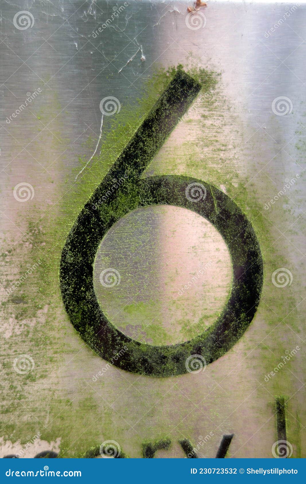 Written Wording in Distressed Typography Found Number 6 Six Stock Photo ...