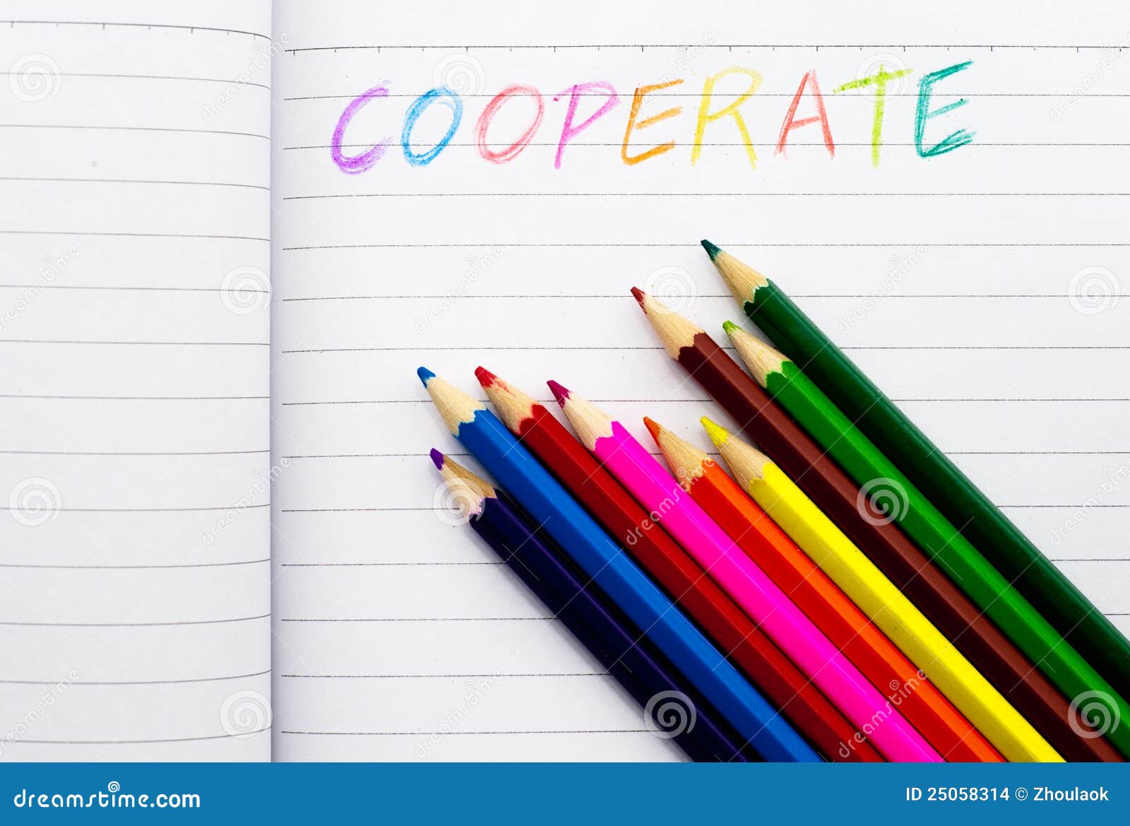 Written Words by Colorful Pensils Stock Photo - Image of pencil ...