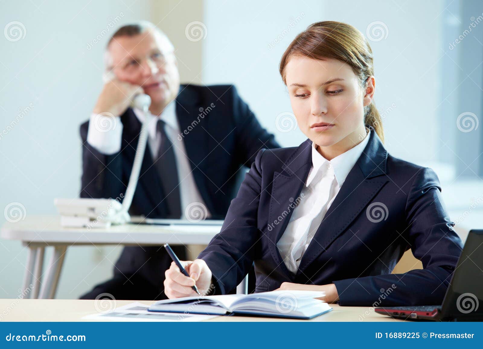Written work stock image. Image of girl, adult, employer - 16889225