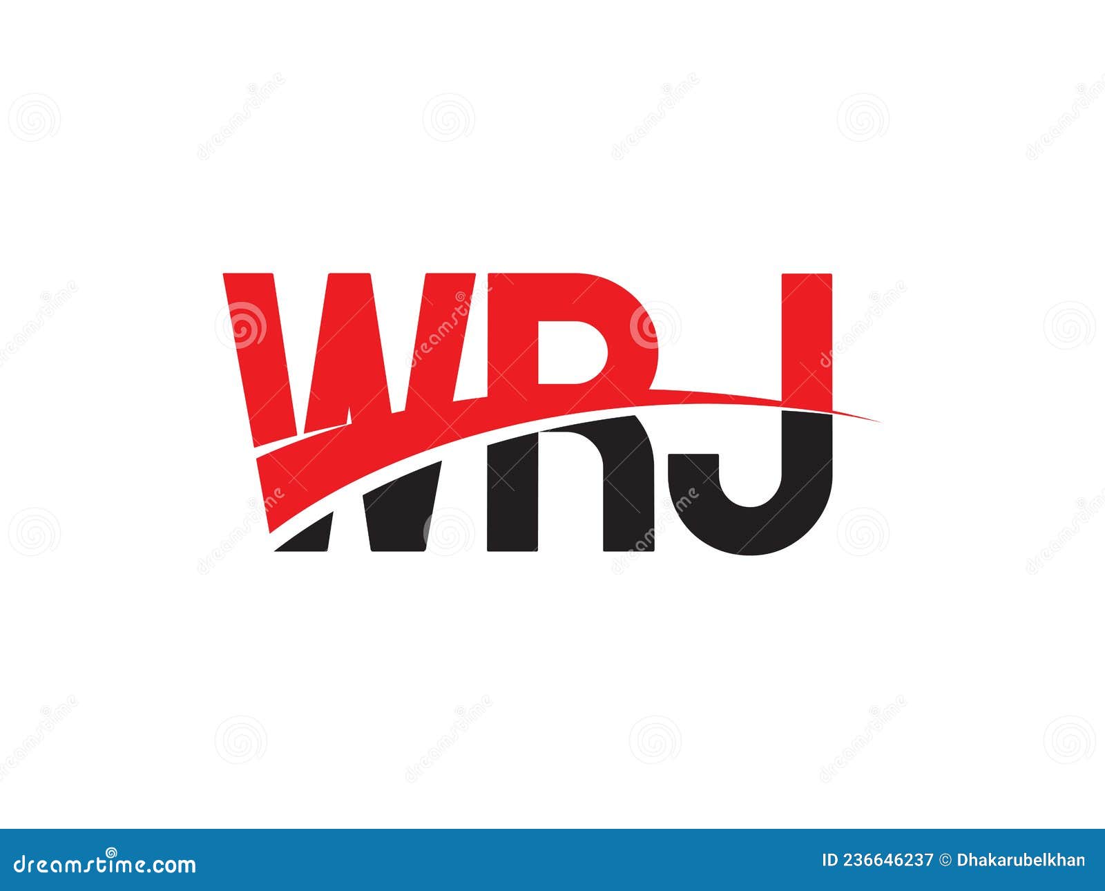 WRJ Letter Initial Logo Design Vector Illustration Stock Vector ...