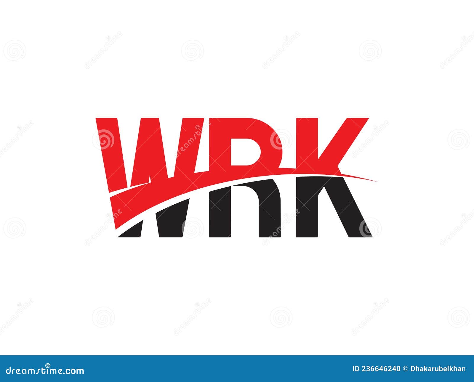 WRK Letter Initial Logo Design Vector Illustration Stock Vector ...