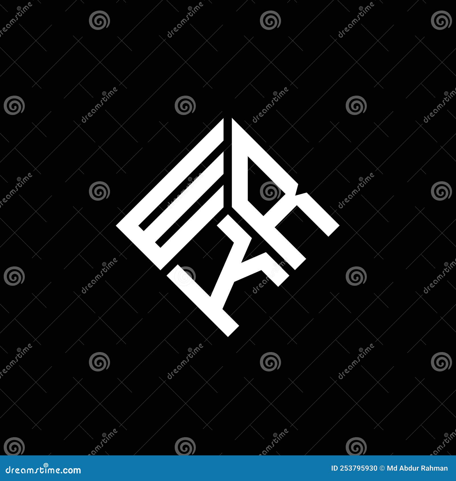 WRK Letter Logo Design on WHITE Background. WRK Creative Initials ...