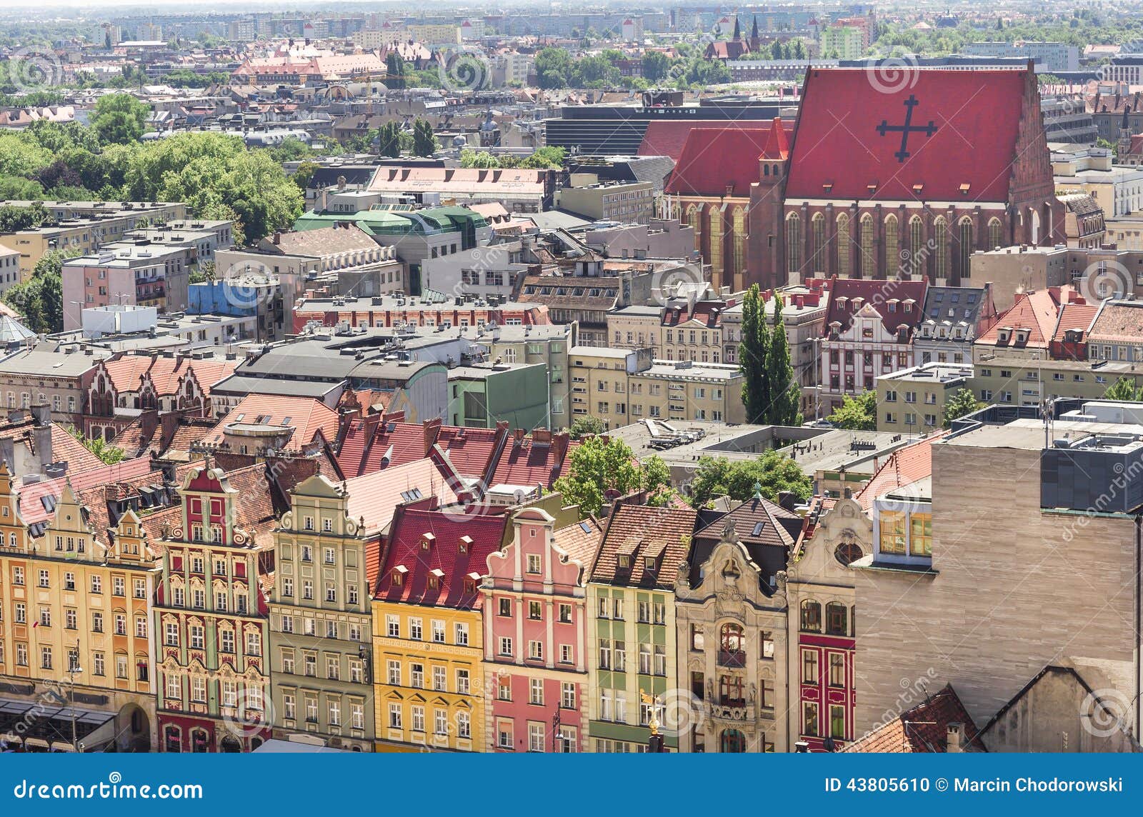 Wroclaw Old Market Square. stock photo. Image of europe - 43805610