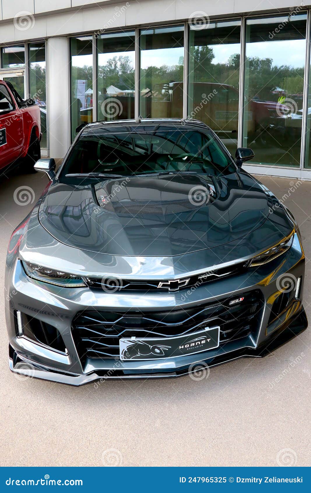 Wroclaw, Poland, August 25, 2021: Front View of a Modern Fast Chevrolet ...