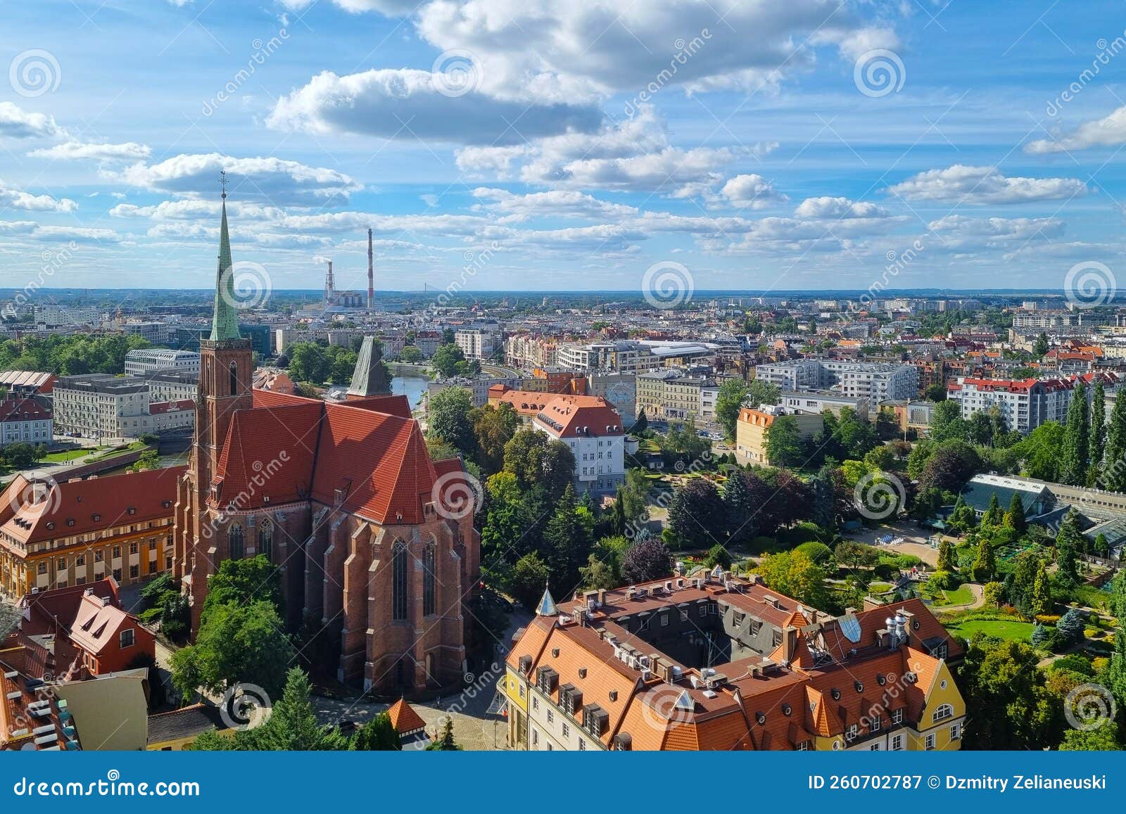 Wroclaw, Poland, June 15, 2022: Drone View of the City of Wroclaw ...