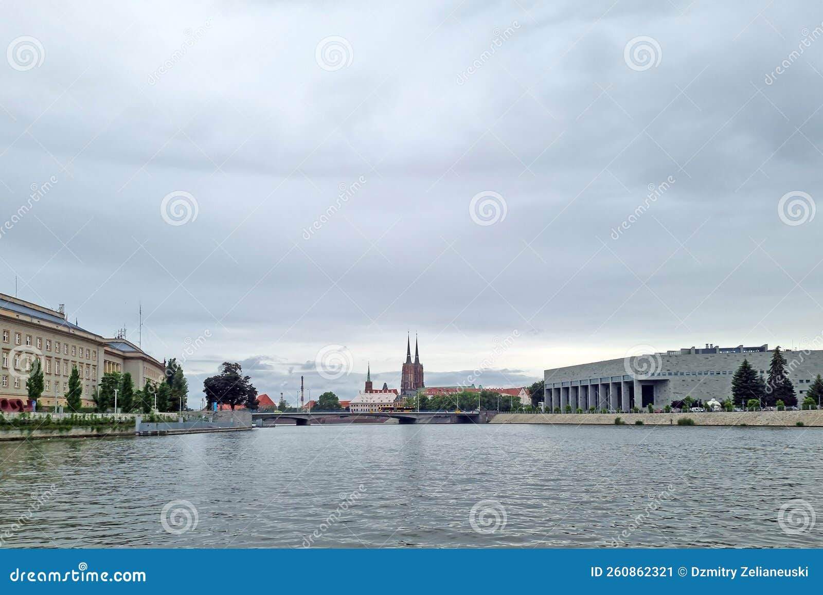 Wroclaw, Poland, May 15, 2022: Beautiful View of the Odra River and the ...