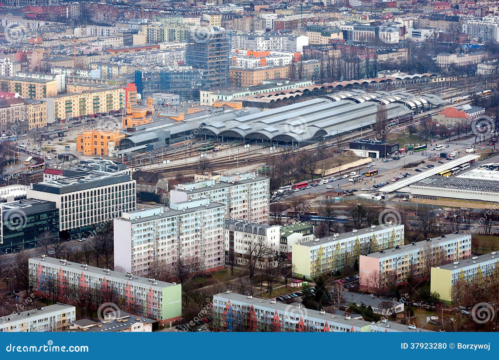 Wroclaw Railway Main Station Stock Photo - Image of powstancow ...