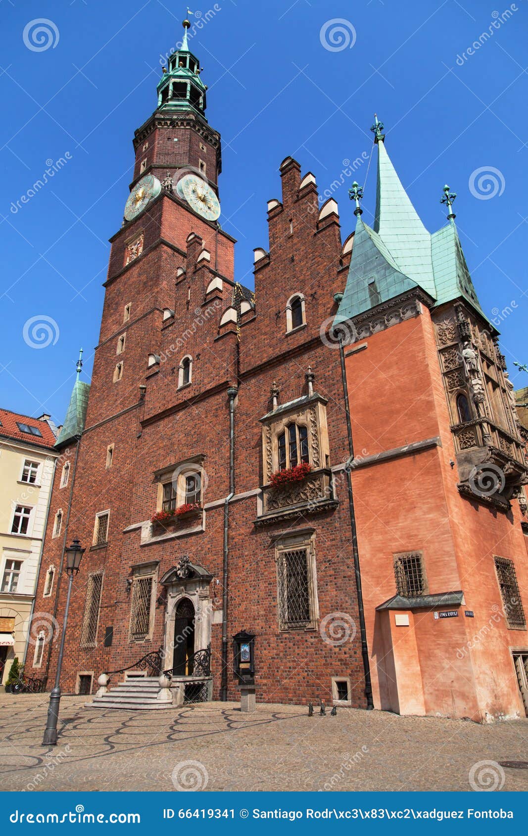 Wroclaw Town Hall stock image. Image of historic, rathaus - 66419341