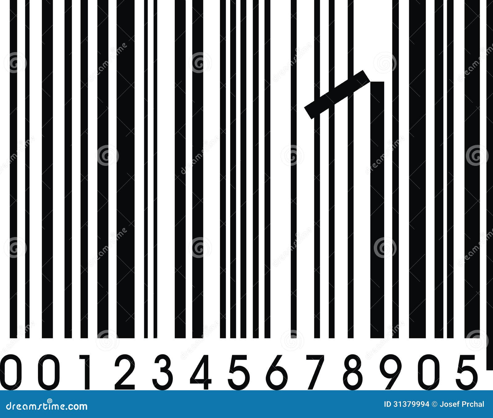 Wrong barcode stock vector. Illustration of code, inventory - 31379994