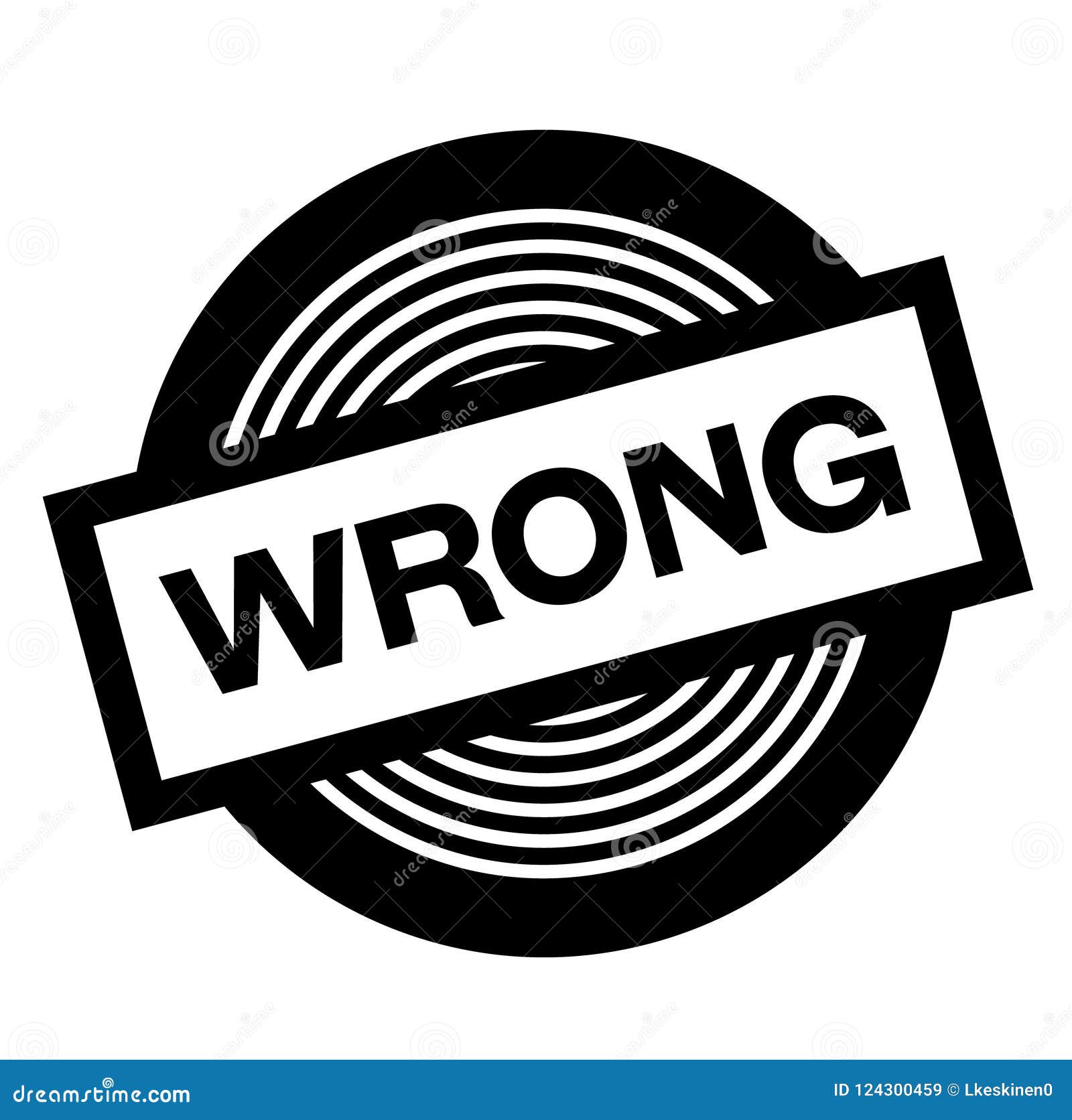 Wrong Black Round Symbol Isolated Stock Photo | CartoonDealer.com ...