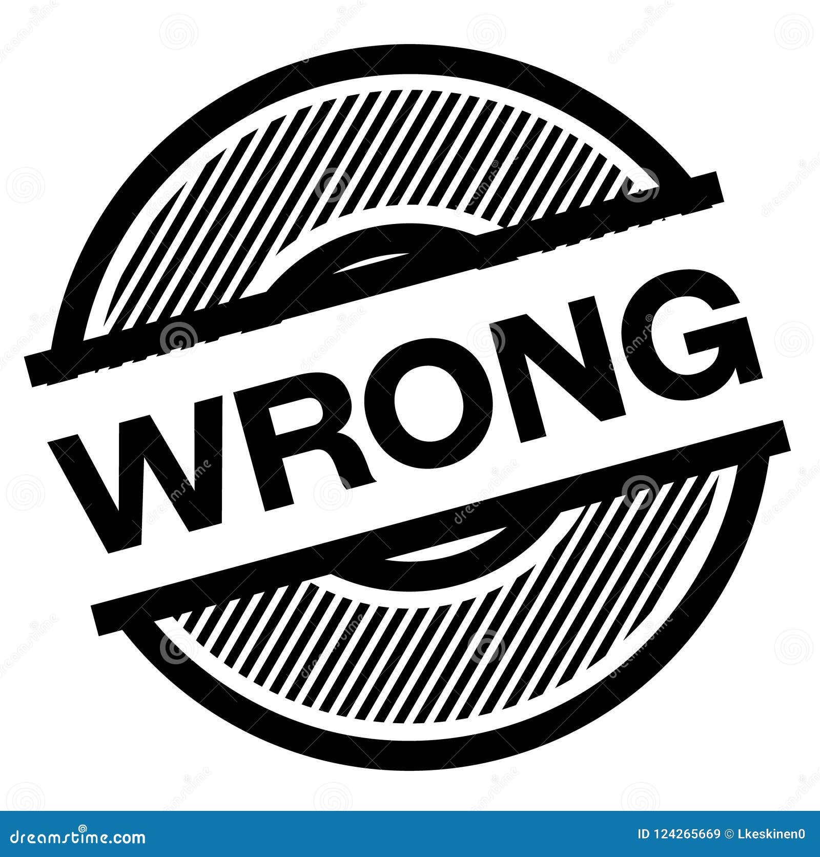 Wrong Black Round Symbol Isolated Stock Photo | CartoonDealer.com ...