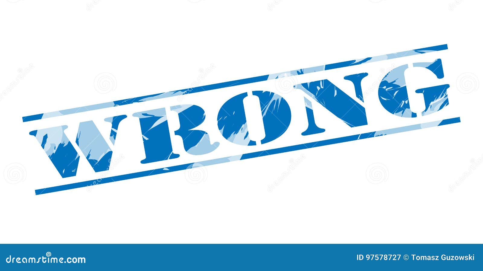 Wrong blue stamp stock illustration. Illustration of blue - 97578727