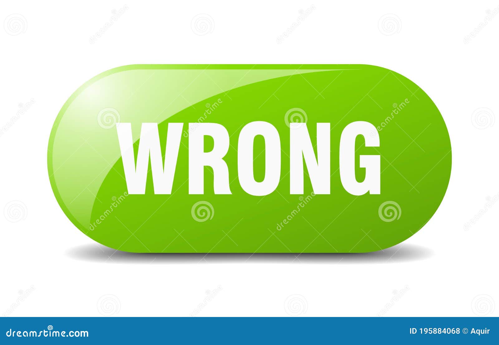 Wrong Button. Wrong Sign. Key. Push Button Stock Vector - Illustration ...