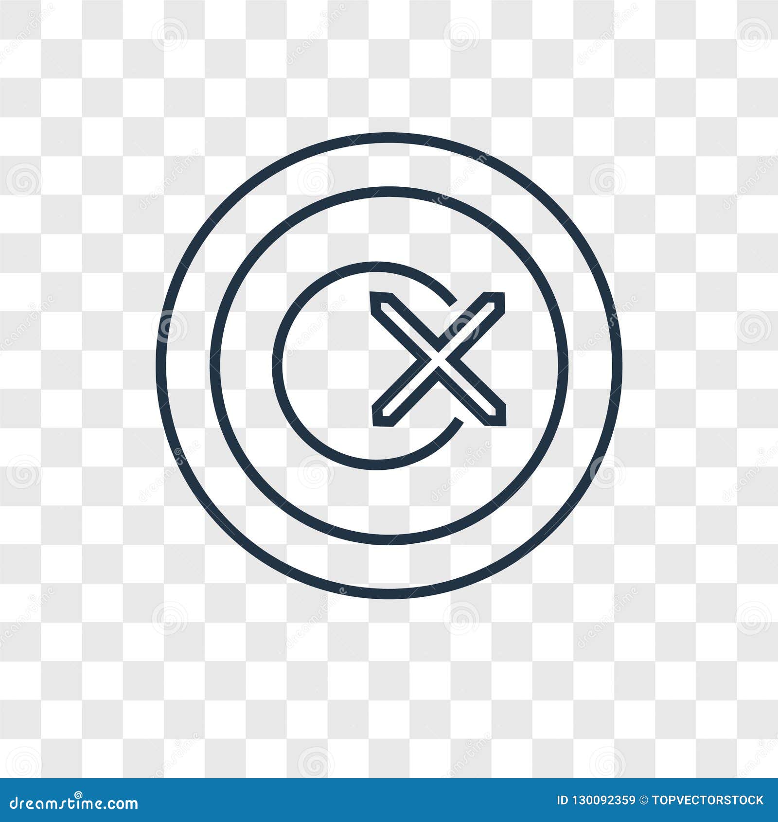 Wrong Concept Vector Linear Icon Isolated on Transparent Background ...