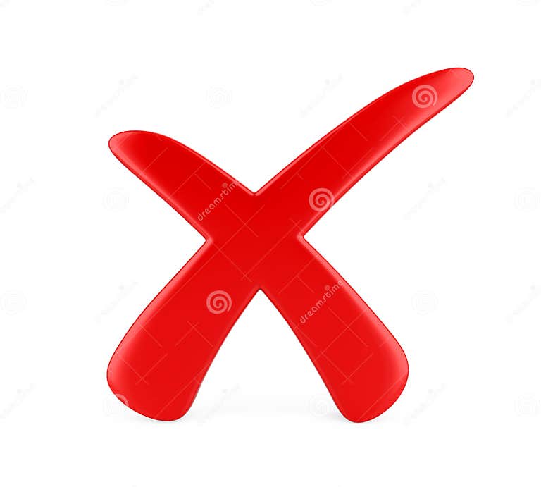 Wrong Cross Symbol Isolated Stock Illustration - Illustration of choice ...
