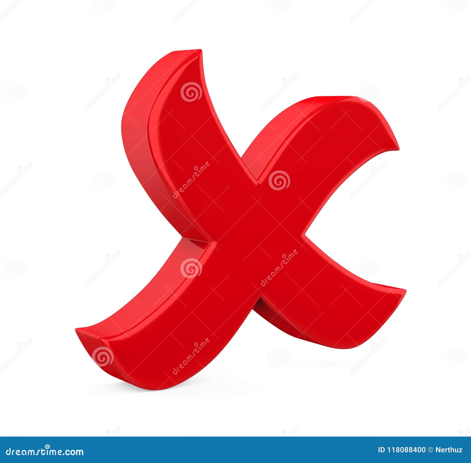 Wrong Cross Symbol Isolated Royalty-Free Stock Photo | CartoonDealer ...