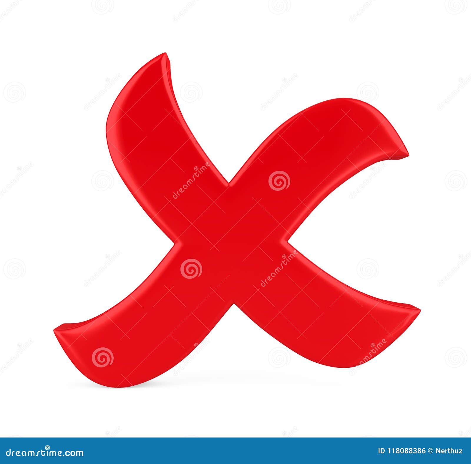 Wrong Cross Symbol Isolated Royalty-Free Stock Photo | CartoonDealer ...