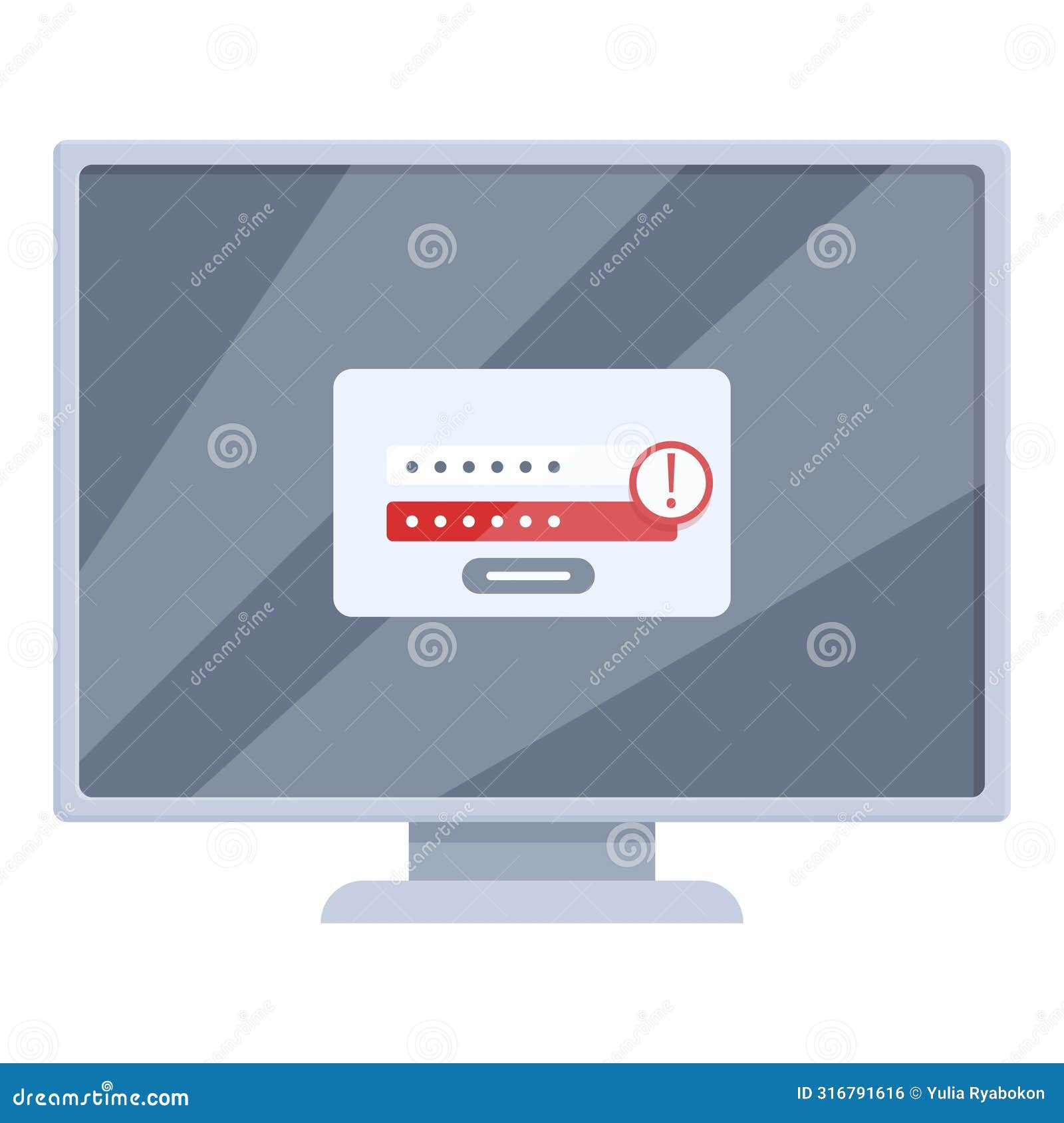 Wrong Entry To Computer Icon Cartoon Vector. Safety Message Stock ...