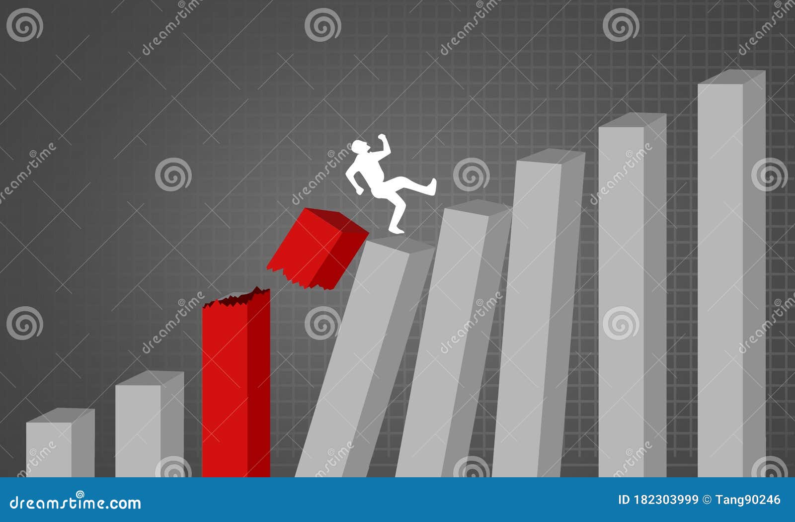 Wrong Forecast with One of the Bar Broken. Crisis Management Stock ...